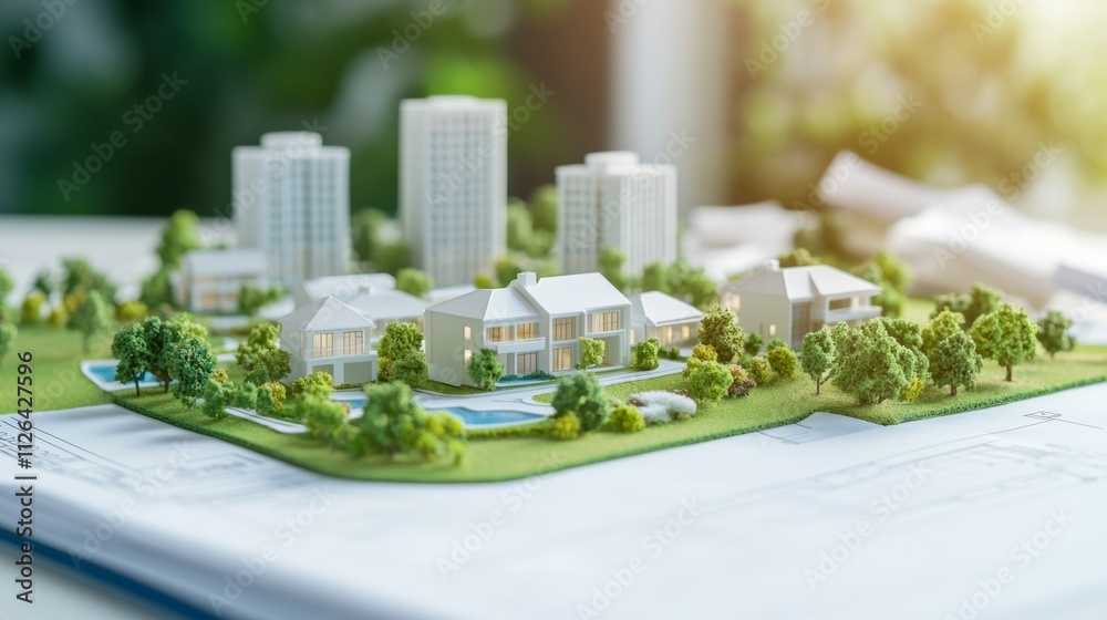 Modern architectural design showcase house models and urban development ...