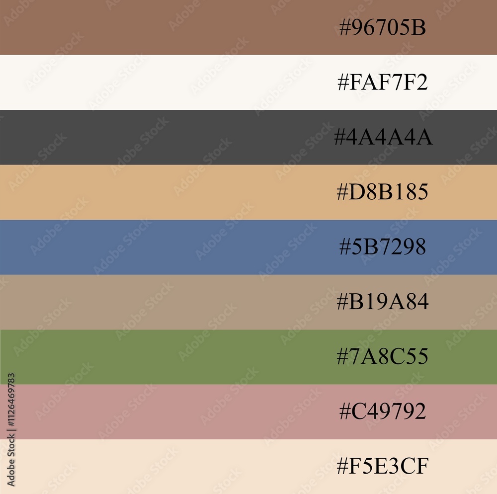 A curated color palette featuring harmonious shades that pair ...