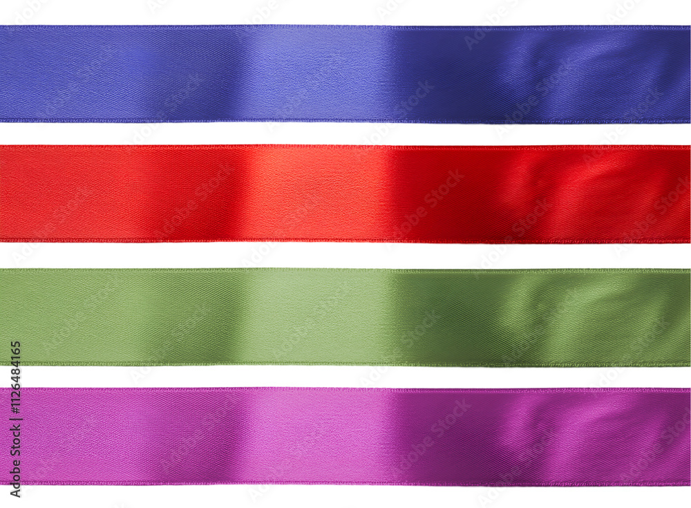 color ribbons straight line isolated on a transparent background, PNG ...