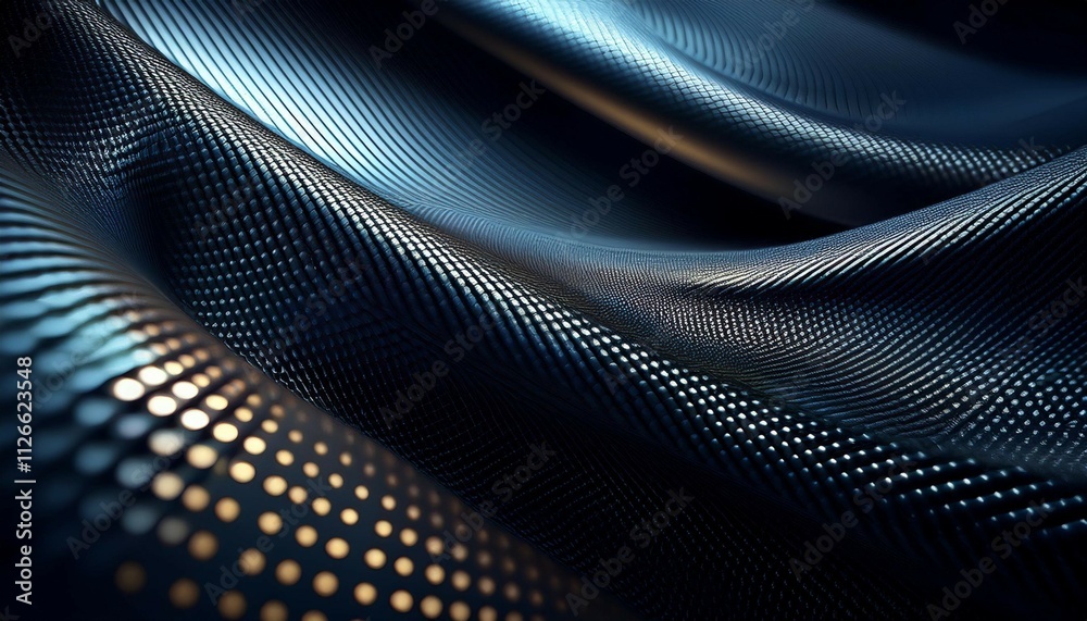 luxury carbon fiber background featuring metallic dots and flowing ...