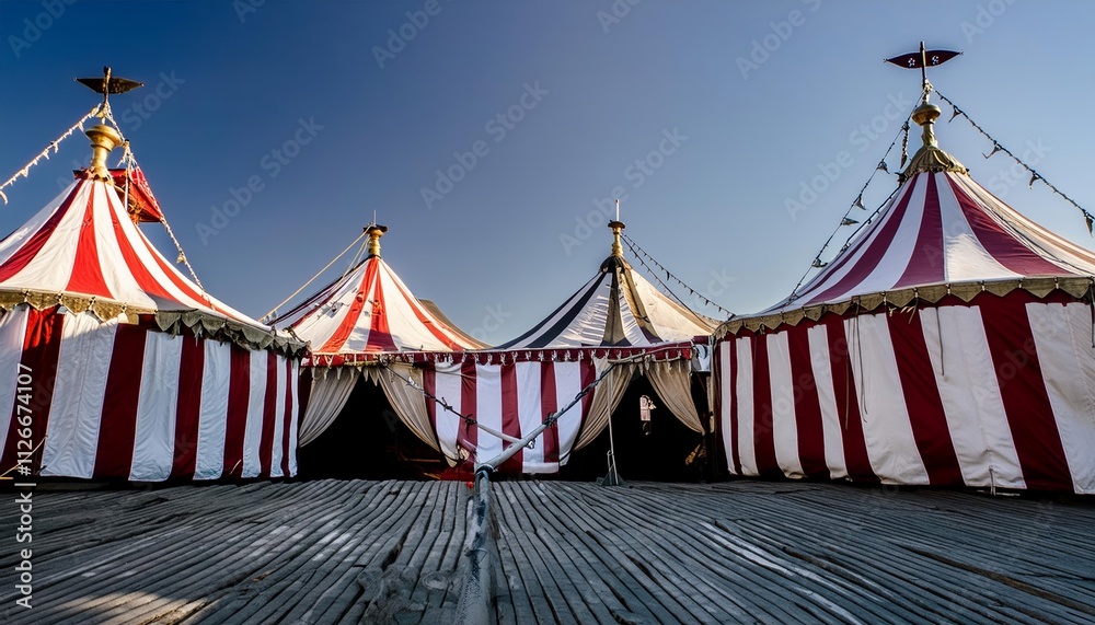 Colorful circus frame background featuring a vibrant circus tent design ...