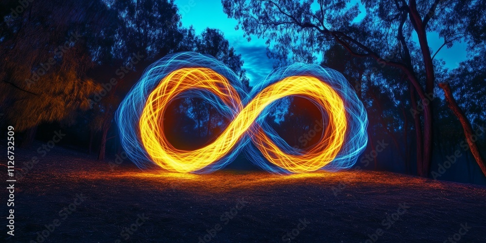 Stunning light painting creates a captivating Infinity symbol ...