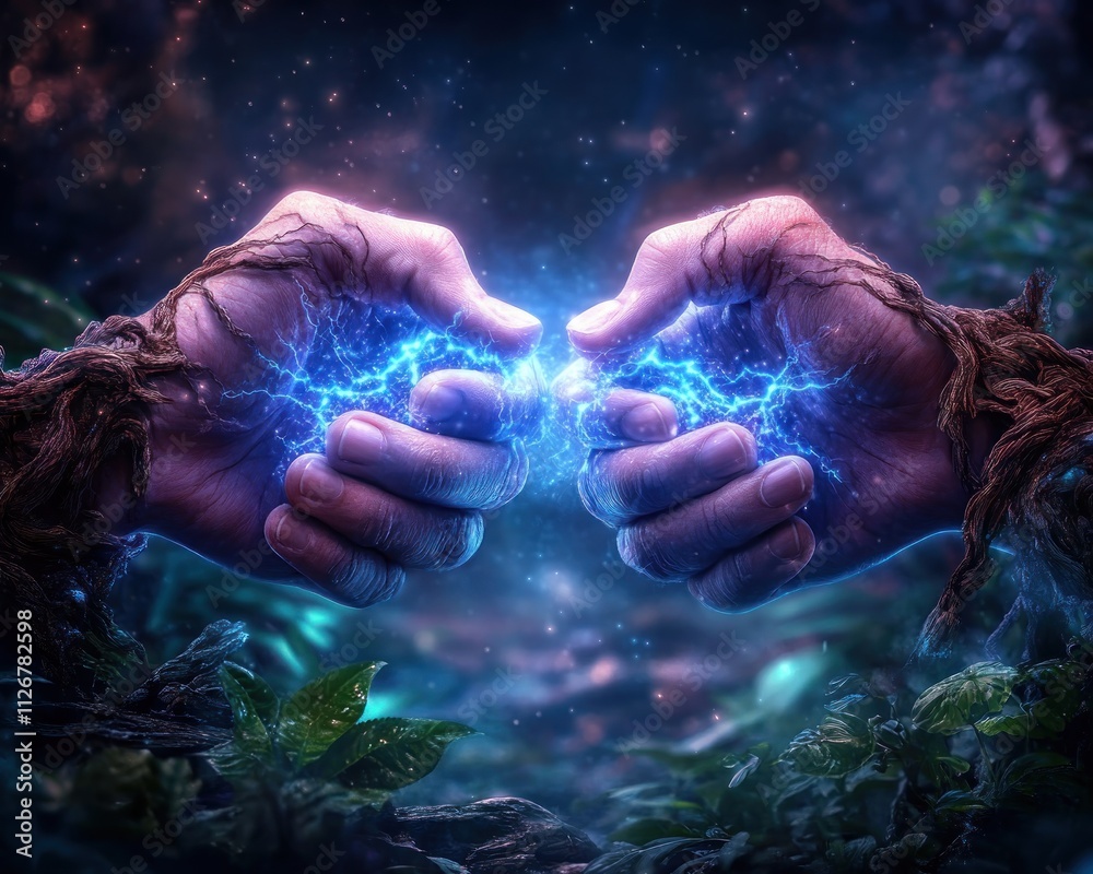 Artistic depiction of nonverbal symbols glowing with communication ...