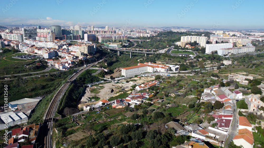 Chelas Lisboa Vista Aérea Drone Obras Stock Photo Adobe Stock