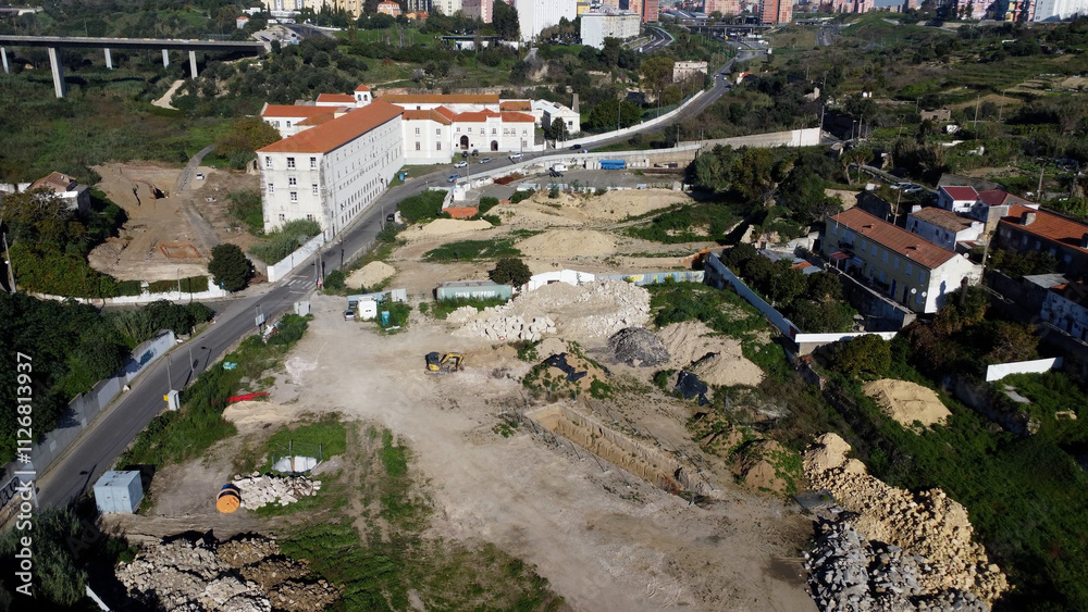 Chelas Lisboa Vista Aérea Drone Obras Stock Photo Adobe Stock