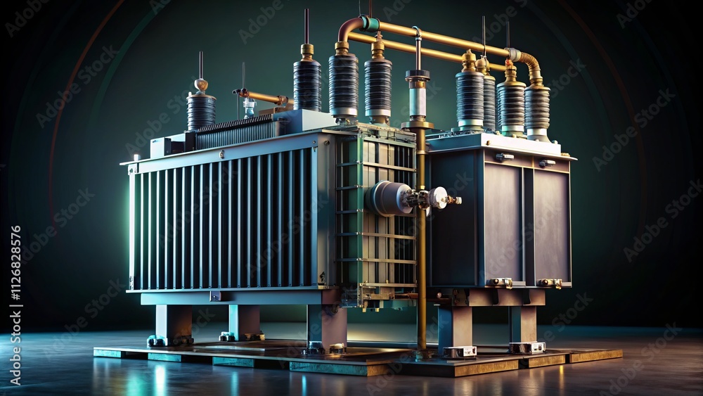 Dry Type Medium Voltage Power Transformer - 3D Render, Electrical Power ...