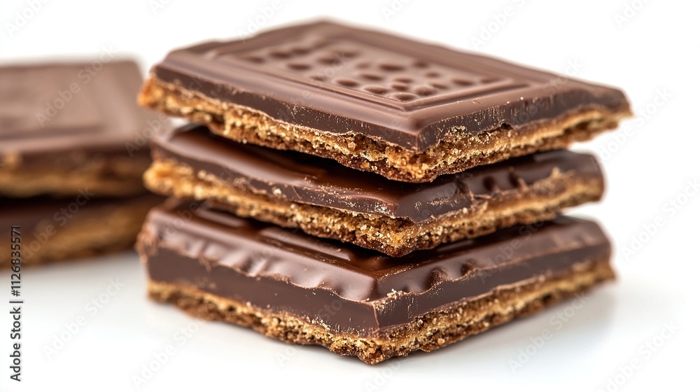 Tim Tam biscuits, showing detailed chocolate texture and layered ...