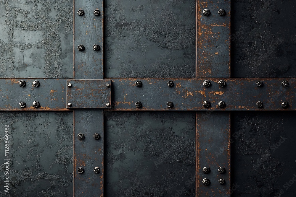 Striking industrial themed roll up banner design featuring rugged ...