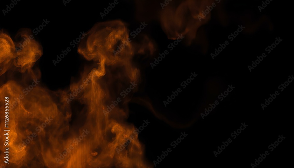 Thick mist rising gently from the bottom of the frame, contrasting ...