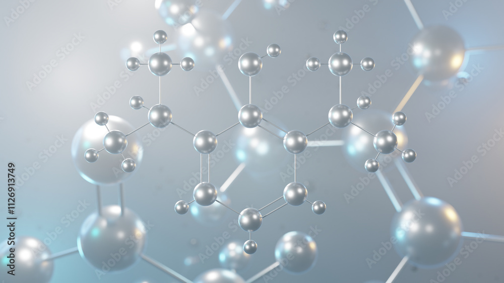 propofol molecular structure, 3d model molecule, anesthetics ...