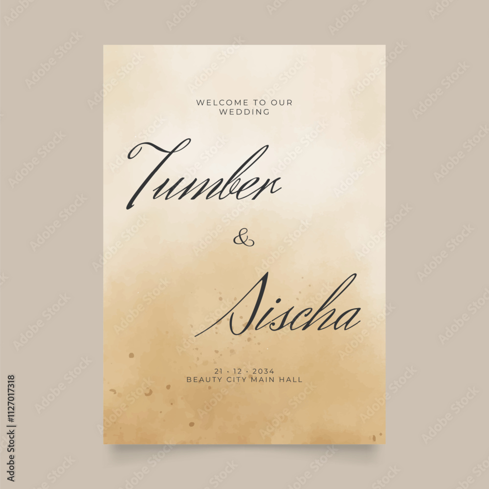 Wedding poster for welcome sign. Vector printable wedding props. Flyer ...