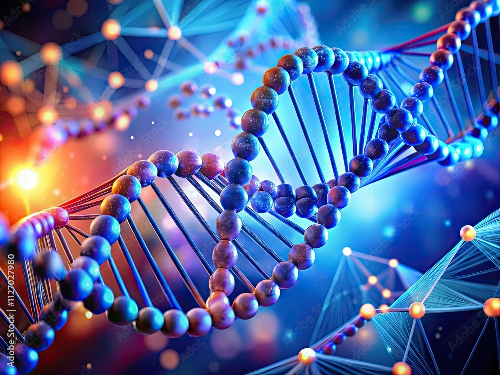Healthy Cell DNA Structure: Microscopic 3D Polygonal Model of Genome ...
