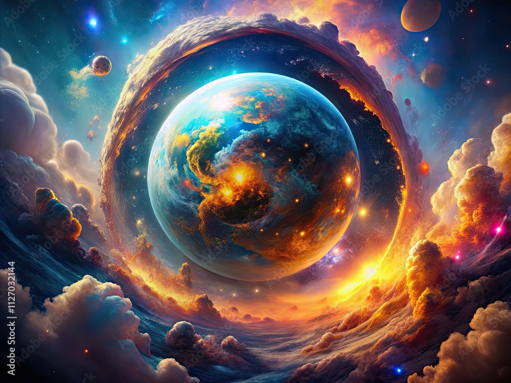 Little Planet AI Art: Generative Surreal Worlds, Abstract Cosmic ...