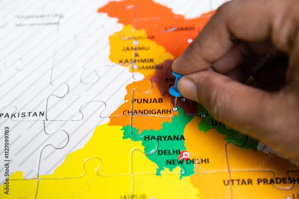 Political map of India Stock Photo | Adobe Stock