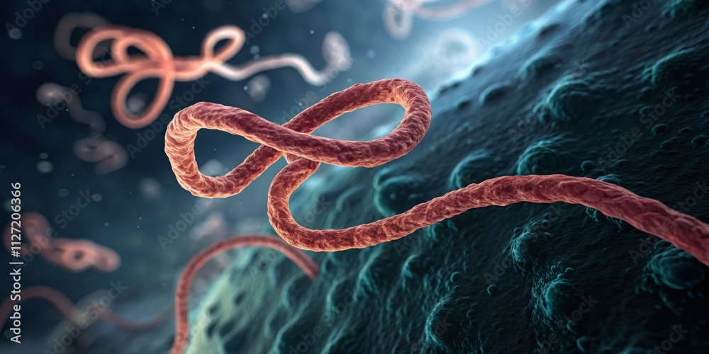 Microscopic view of tangled DNA strands highlighting their complex ...