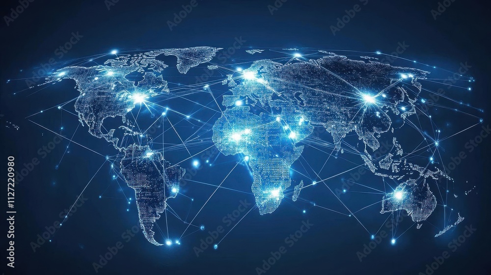 Supply Chain Digital Transformation. A global supply chain map ...