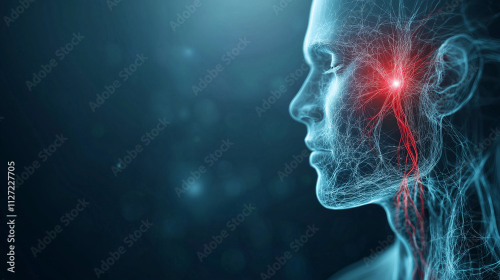A combination of a realistic face rendering and a labeled trigeminal ...