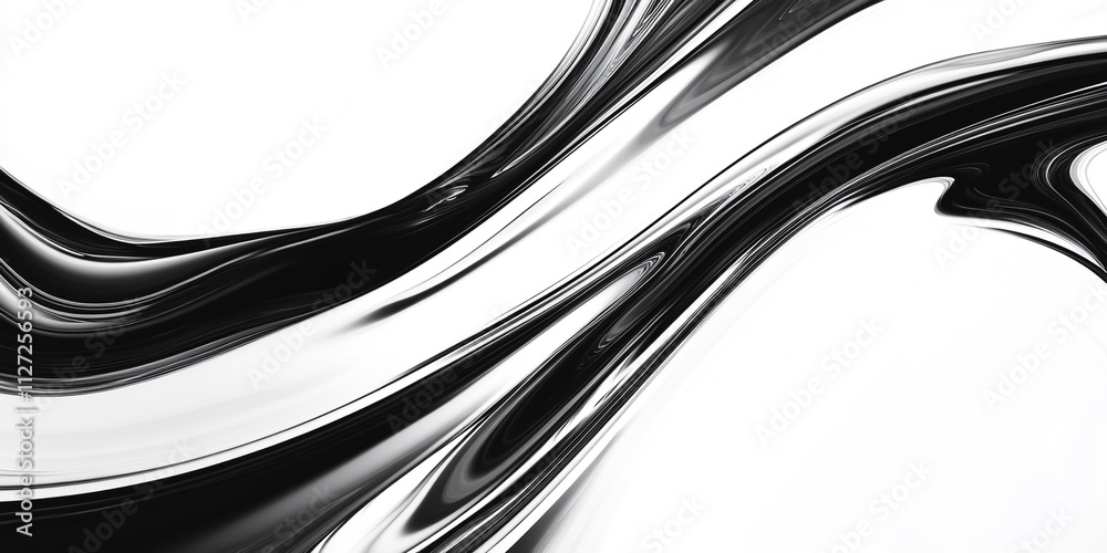 Black and white abstract ripple patterns resembling water waves with ...