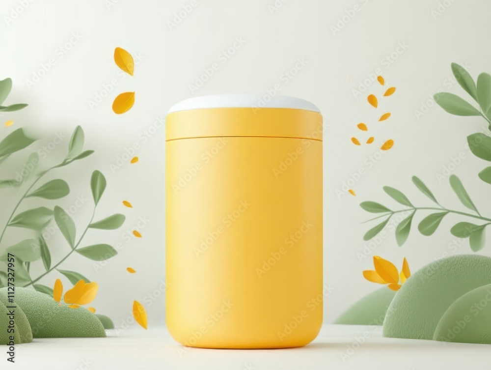 Eco-friendly cartoon adventure transforming yellow biomass into energy ...