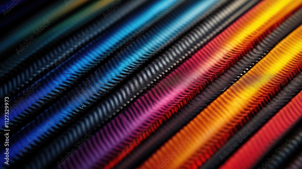 Vibrant carbon fiber twill composite material showcasing a spectrum of ...