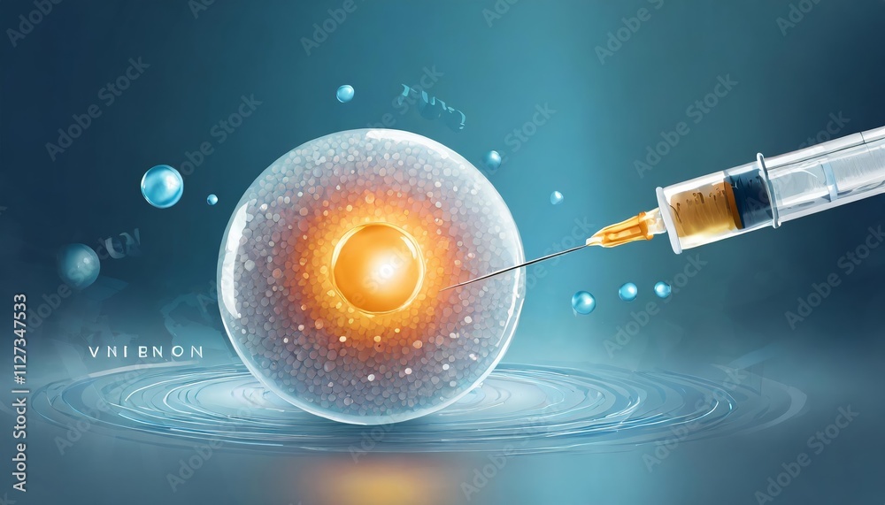 In Vitro Fertilization IVF Process Realistic Illustration of Fertilized ...