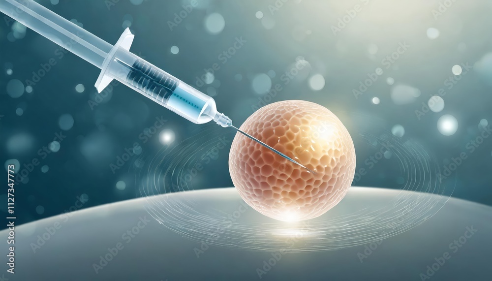 Realistic Illustration of In Vitro Fertilization Fertilized Egg Cell ...