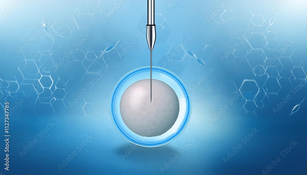 Realistic Illustration of In Vitro Fertilization Fertilized Egg Cell ...