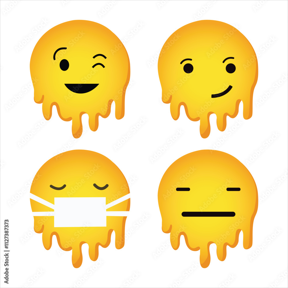 A fun emoji T-shirt design featuring a vibrant collage of popular ...