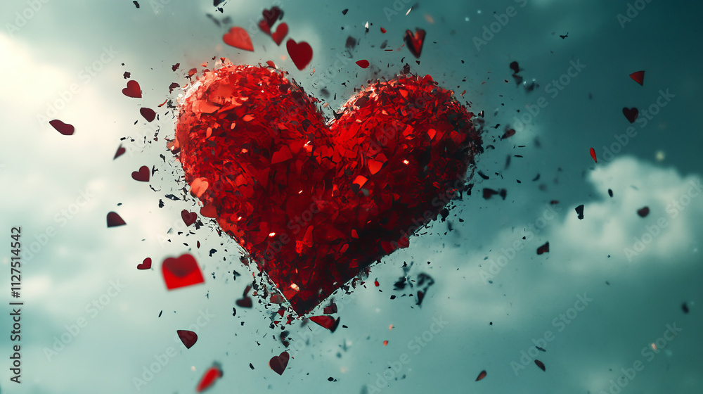 Ilustración de Stock Heart explosion animation sprite sheet, sequence ...