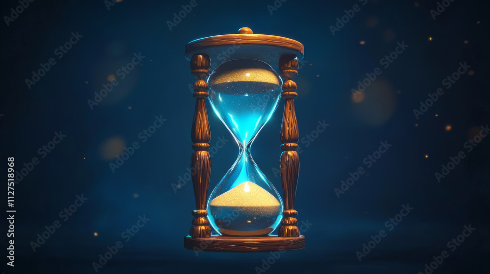 Hourglass animation sprite sheet. Glass clock with falling sand, isolated sandglass sequence ...