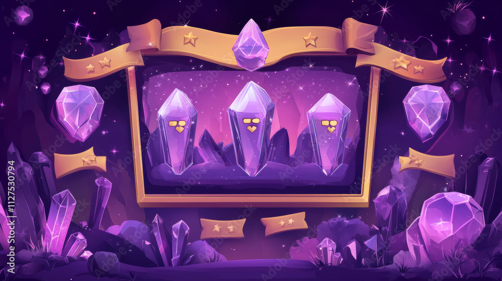 Game ui interface boards with level score, win and lose banners from ...