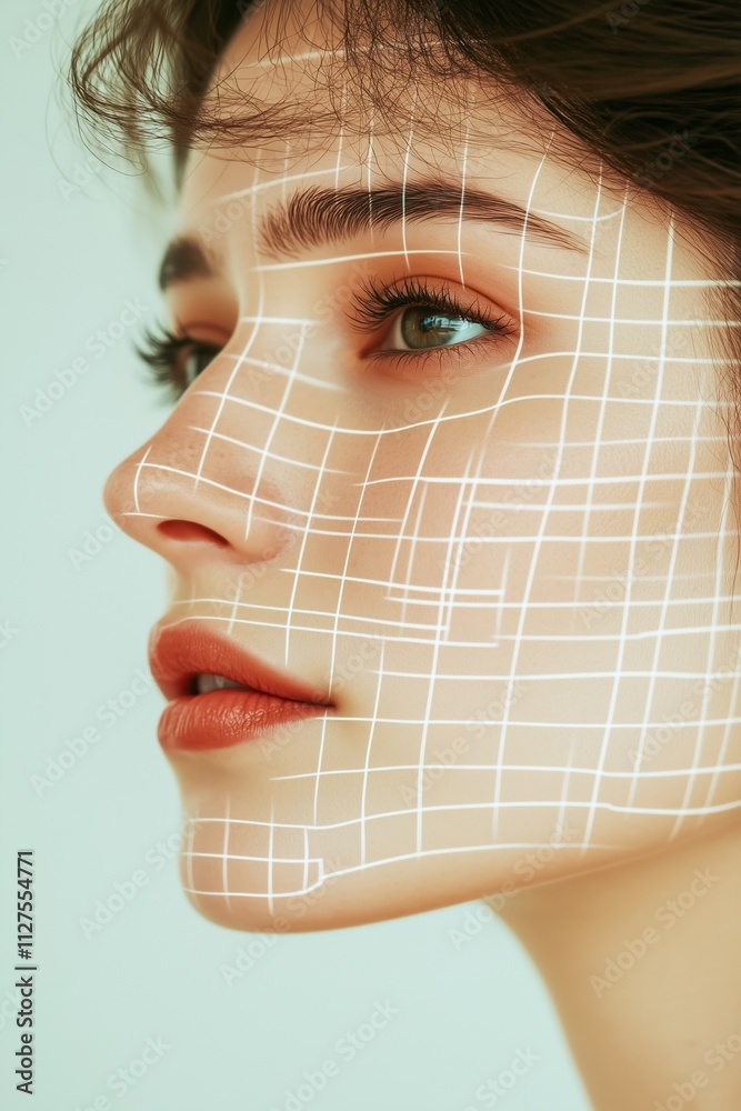 Ilustración de Stock Authentication by facial recognition concept ... Ilustración de Stock Authentication by facial recognition concept ...