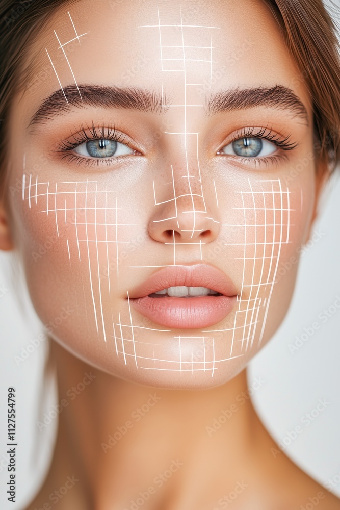 Authentication by facial recognition concept. Biometric futuristic AI ... Authentication by facial recognition concept. Biometric futuristic AI ...