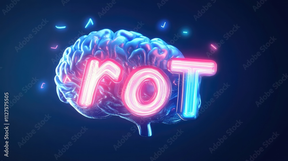 Brain rot. Oxford Word of the Year 2024. Brain rot concept Stock ...