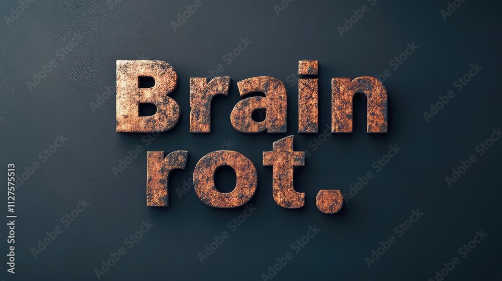 Brain rot. Oxford Word of the Year 2024. Brain rot concept Stock ...