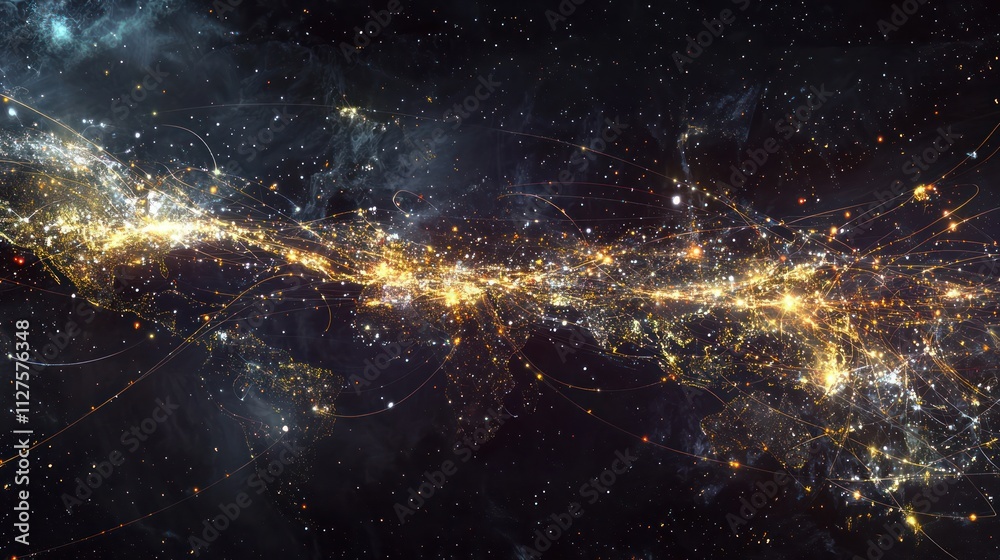 Global Data Flow And Connectivity A Global Network Connecting Vast