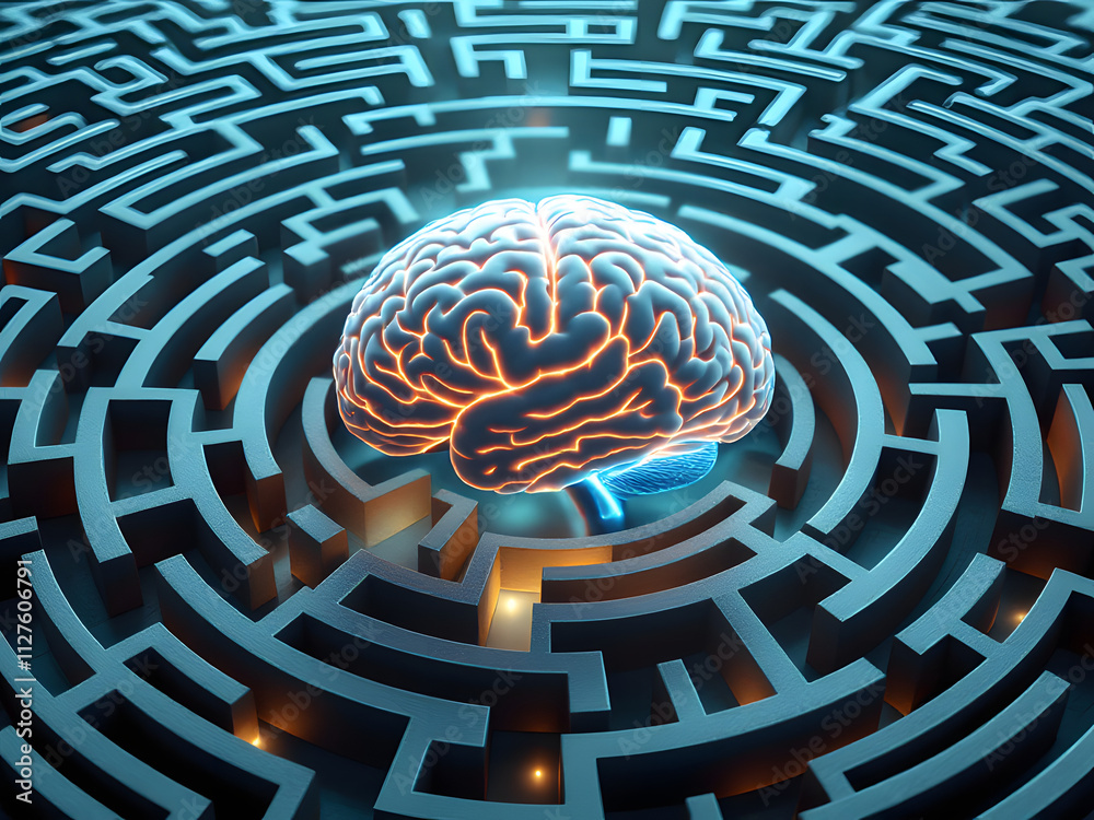 Brain, maze, labyrinth, intelligence, thinking, puzzle, mind, complexity, problem-solving ...