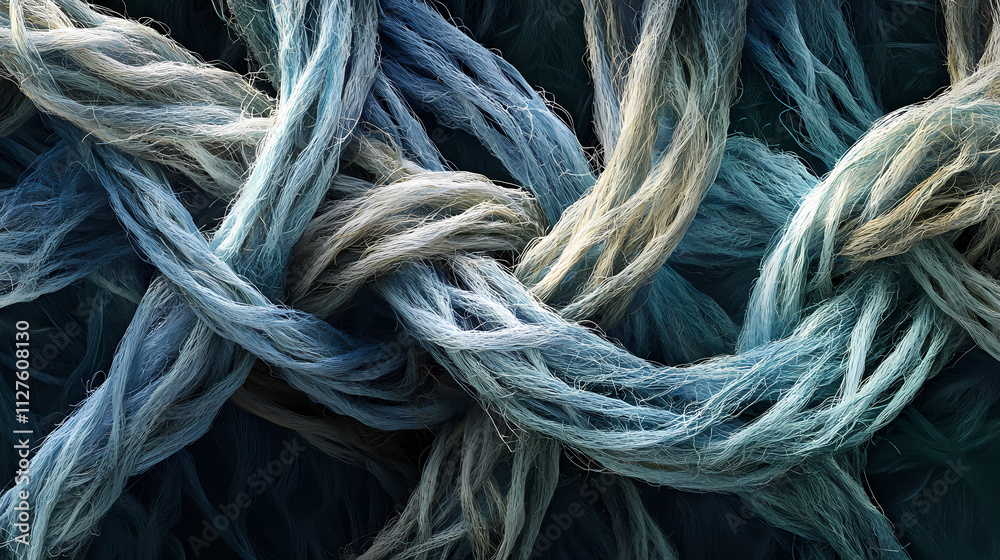 A photo image of twisted fibers drawn together in a mystifying dance ...