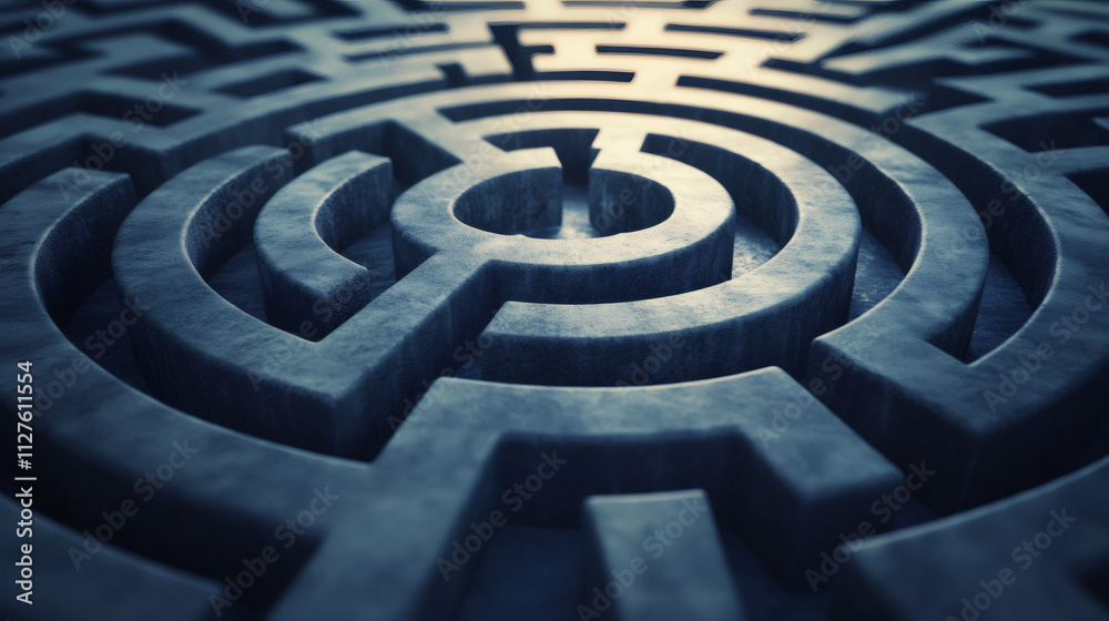 Complex circular stone maze represents a thought-provoking puzzle ...