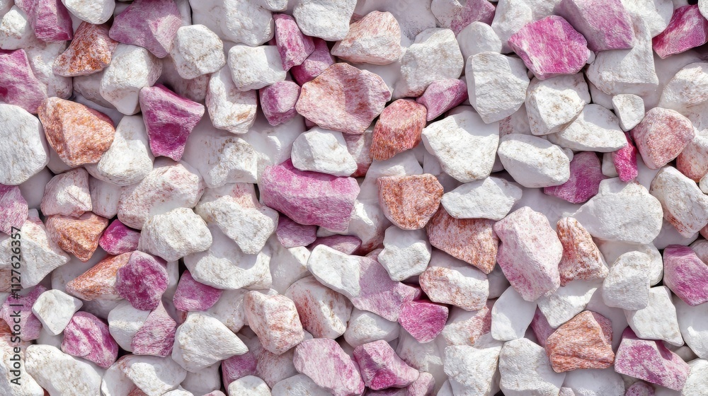 Seamless white and pink gravel texture. repeatable pattern, seams free ...