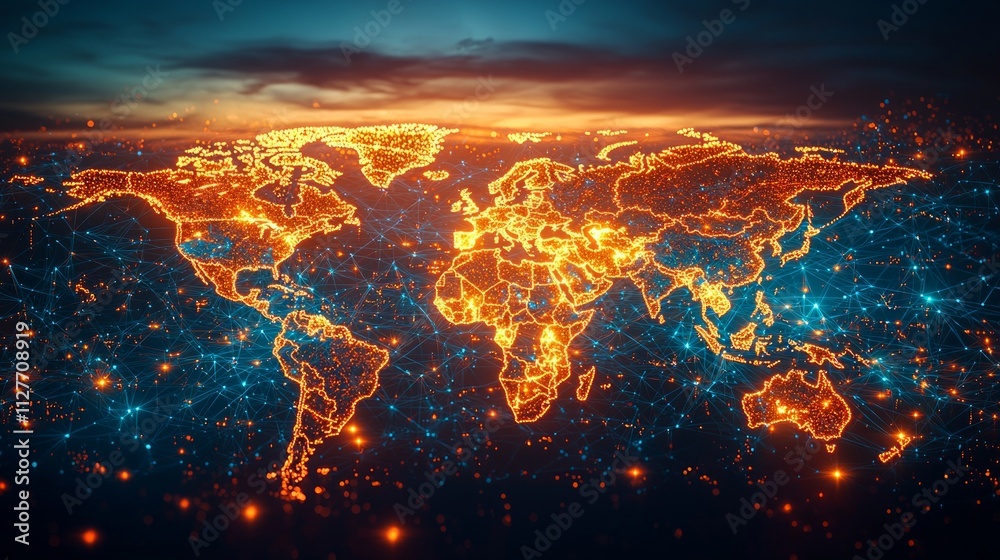 Global conspiracy map showcases interconnected lines and nodes ...