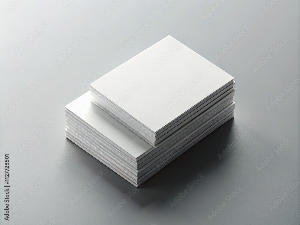 Ilustración de Stock Elegant Stack of White Business Card Mockups for ...