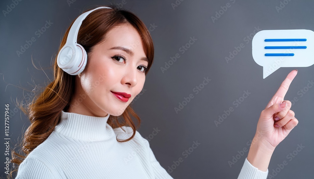 Exploring the Future of AI: A Woman Engaging with Robot GPT Chat Technology in a Futuristic ...