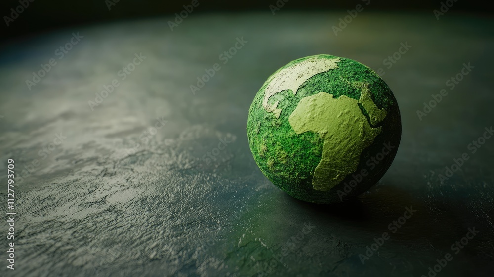 A green globe symbolizing the sustainable development goals (SDGs) for ...