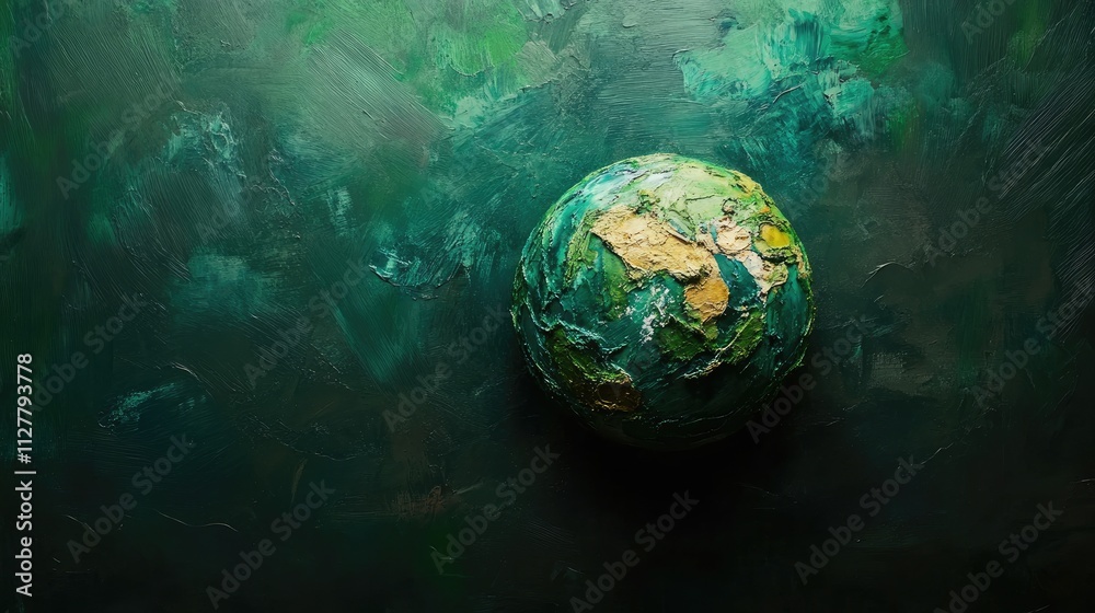 A green globe symbolizing the sustainable development goals (SDGs) for ...