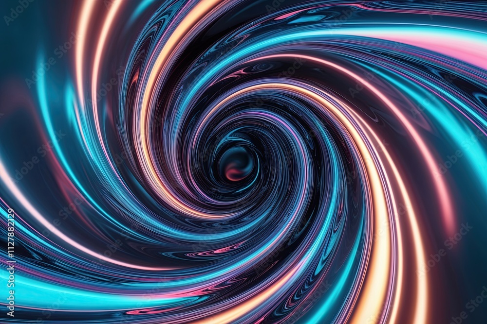 Vibrant 3D Swirling Animation with Luminous Colors in Fluid Motion ...