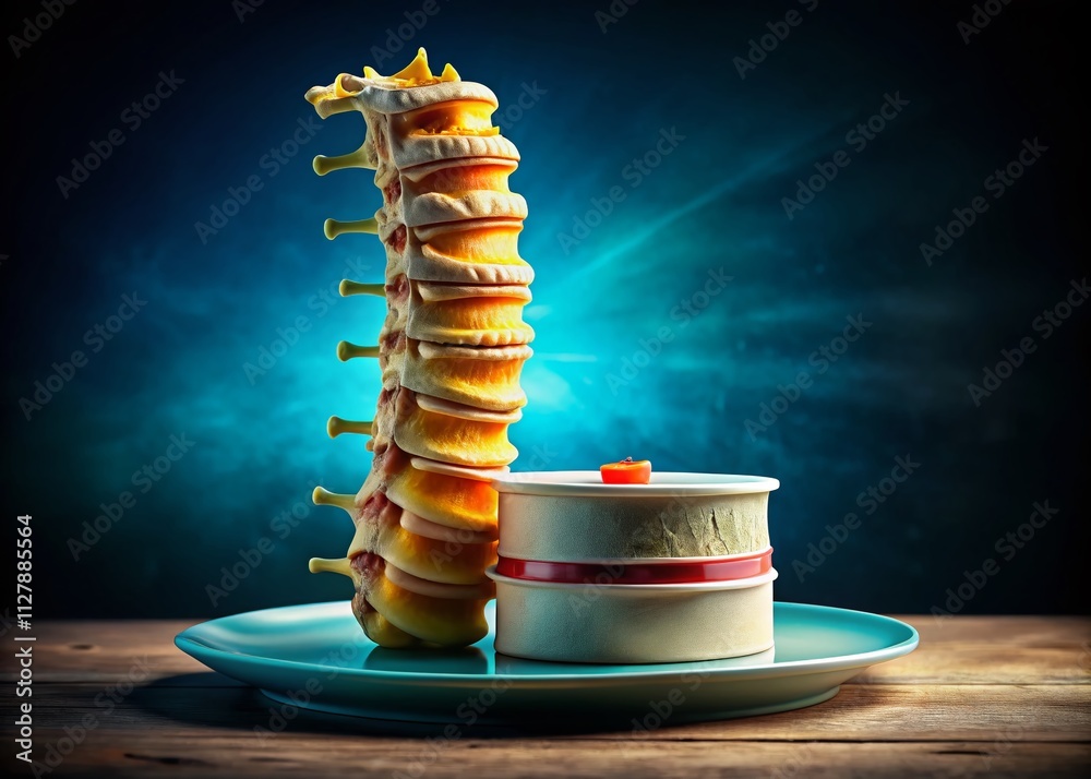 Side View of Human Spine Highlighting a Bulging Disc: Exploring the ...