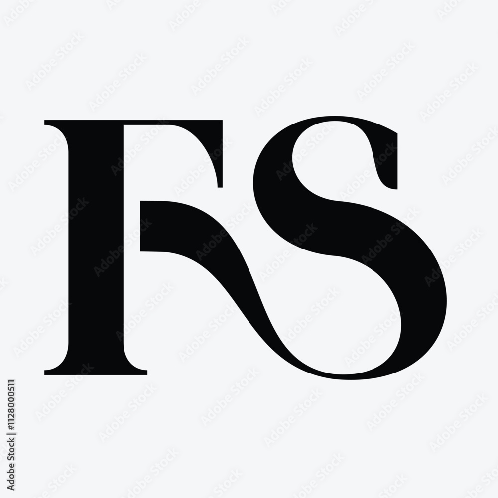 fs initial letter symbol design Stock Vector | Adobe Stock
