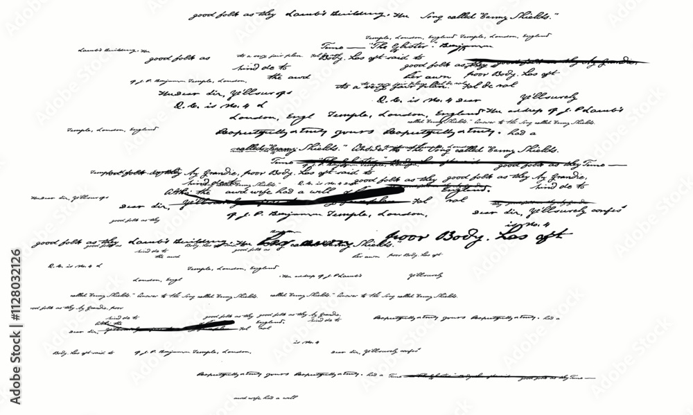 graffiti letters seamless pattern, Antique hand written, hand drawn ...