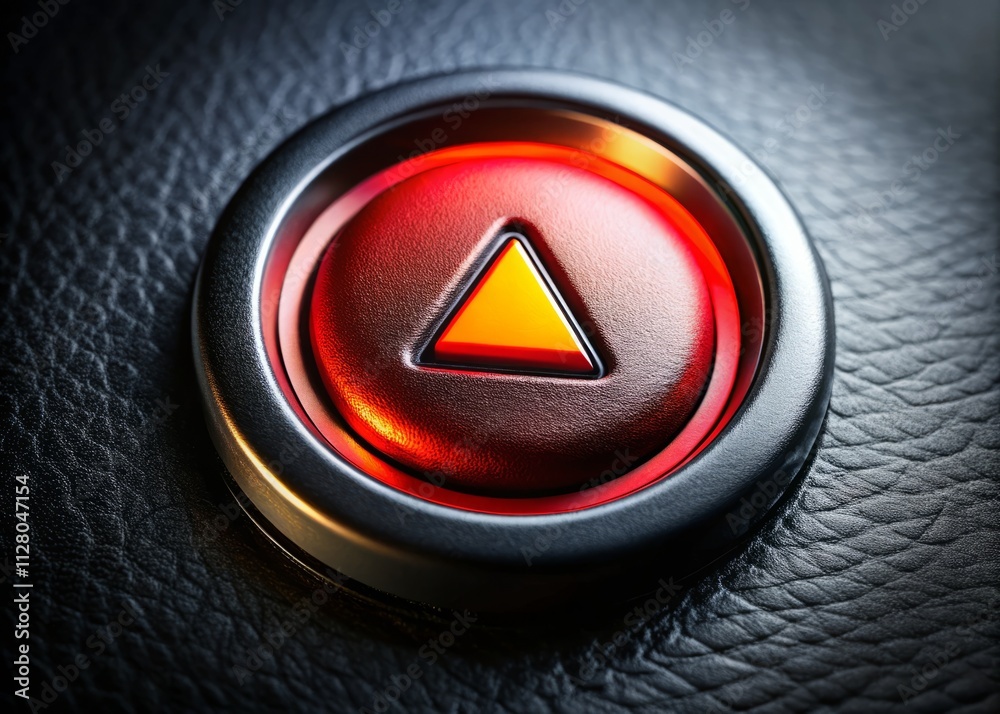 Black Circle Detonator Button, Explosive Device Symbol, Danger Sign ...